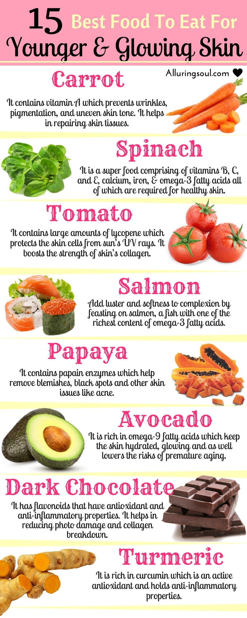 15 Best Foods For Younger And Glowing Skin Alluring Soul 15 Best Foods For Younger And Glowing Skin Alluring Soul