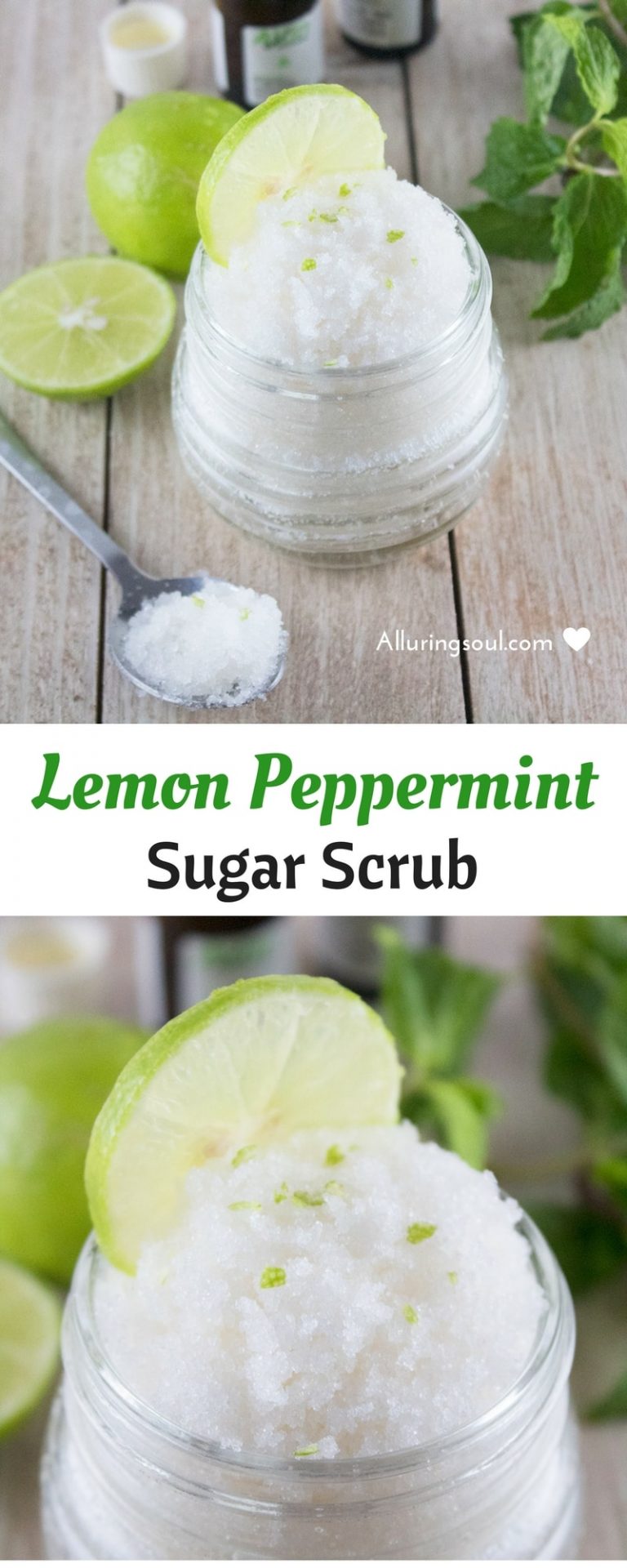 DIY Exfoliating Lemon And Peppermint Sugar Scrub