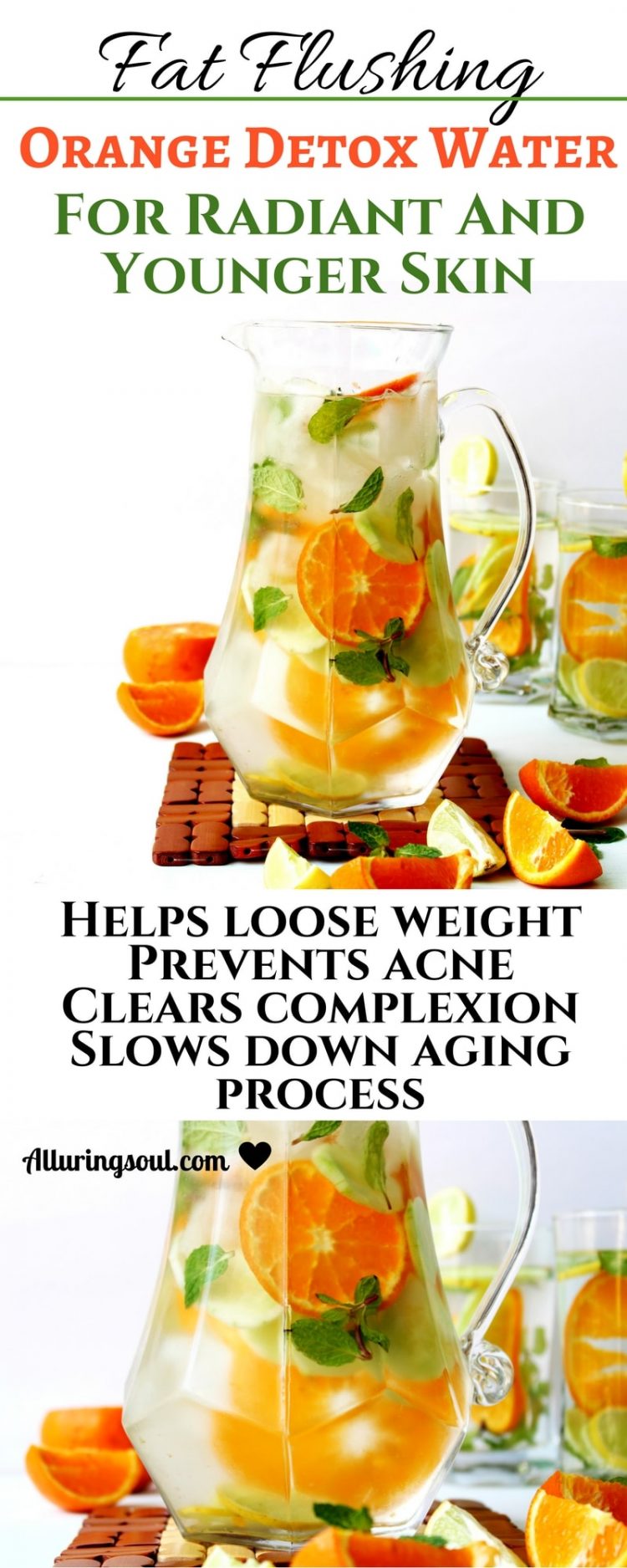 Fat Flushing Orange Detox Water For Radiant & Younger Skin
